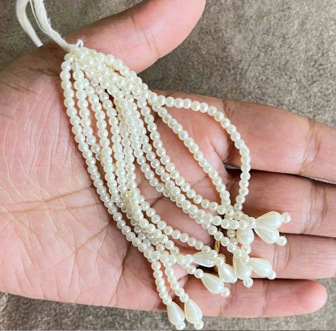 Pack of 10 Cream Color Beads Tassels, Cream Color, Wedding Decoration ...