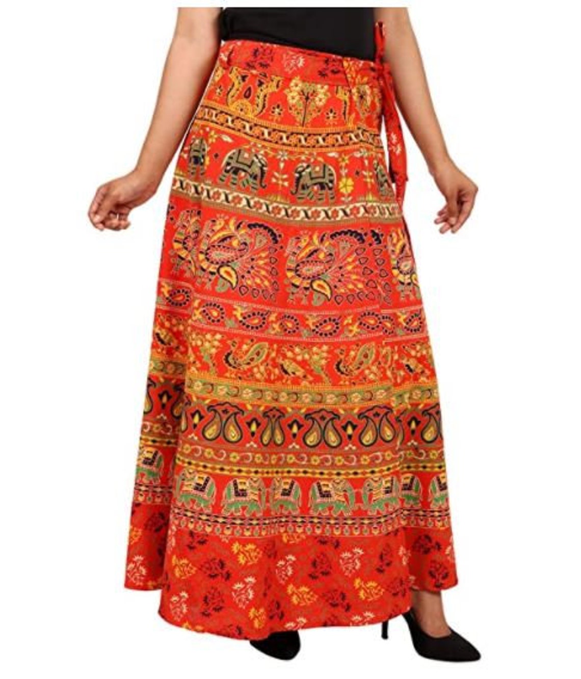 Set of 4 Cotton Women's Long Wrap Around Skirt Jaipuri | Etsy