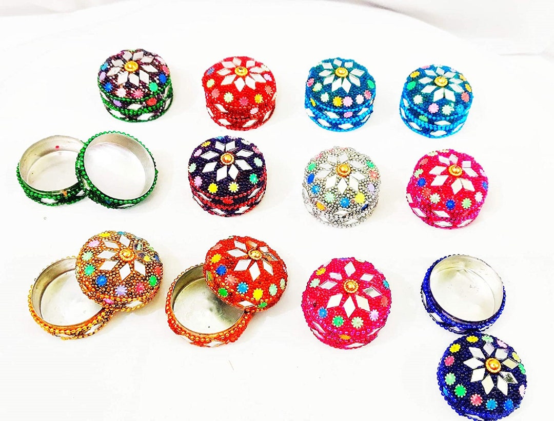 Set of 12 Pcs Handmade Mix Round Lakh Sindoor/ Roli/ Kumkum - Etsy
