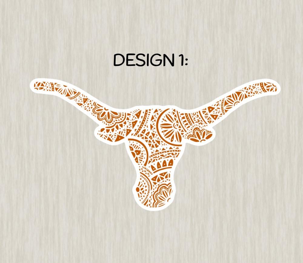 Texas Longhorn Sticker - Etsy