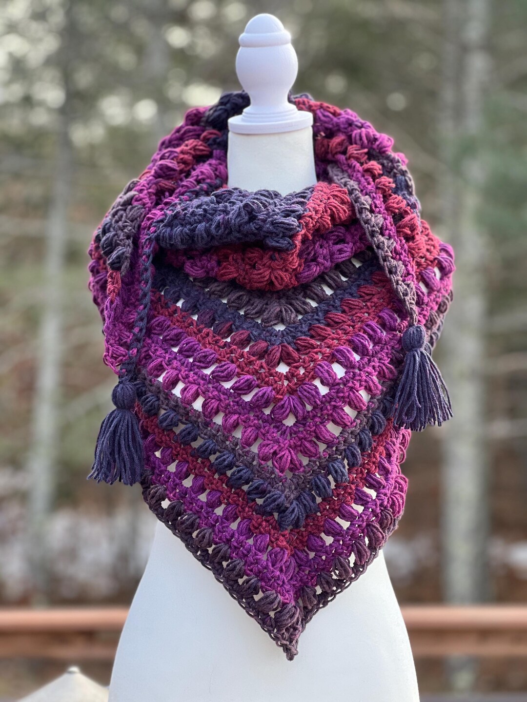 Handmade Crochet Triangle Scarf/shawl - Etsy