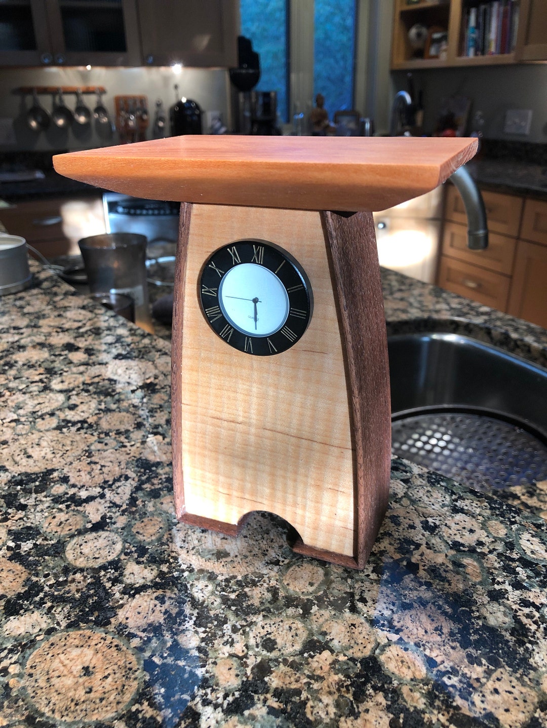 Hard Wood Mantle Clock - Etsy