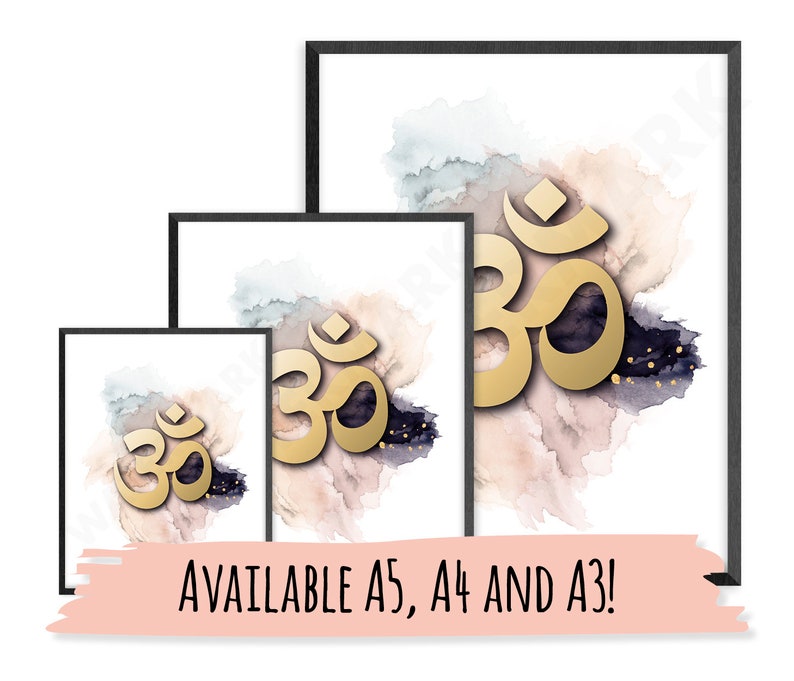 OM Aum Print Indian Wall Art Modern Art OM Print Hindu - Etsy