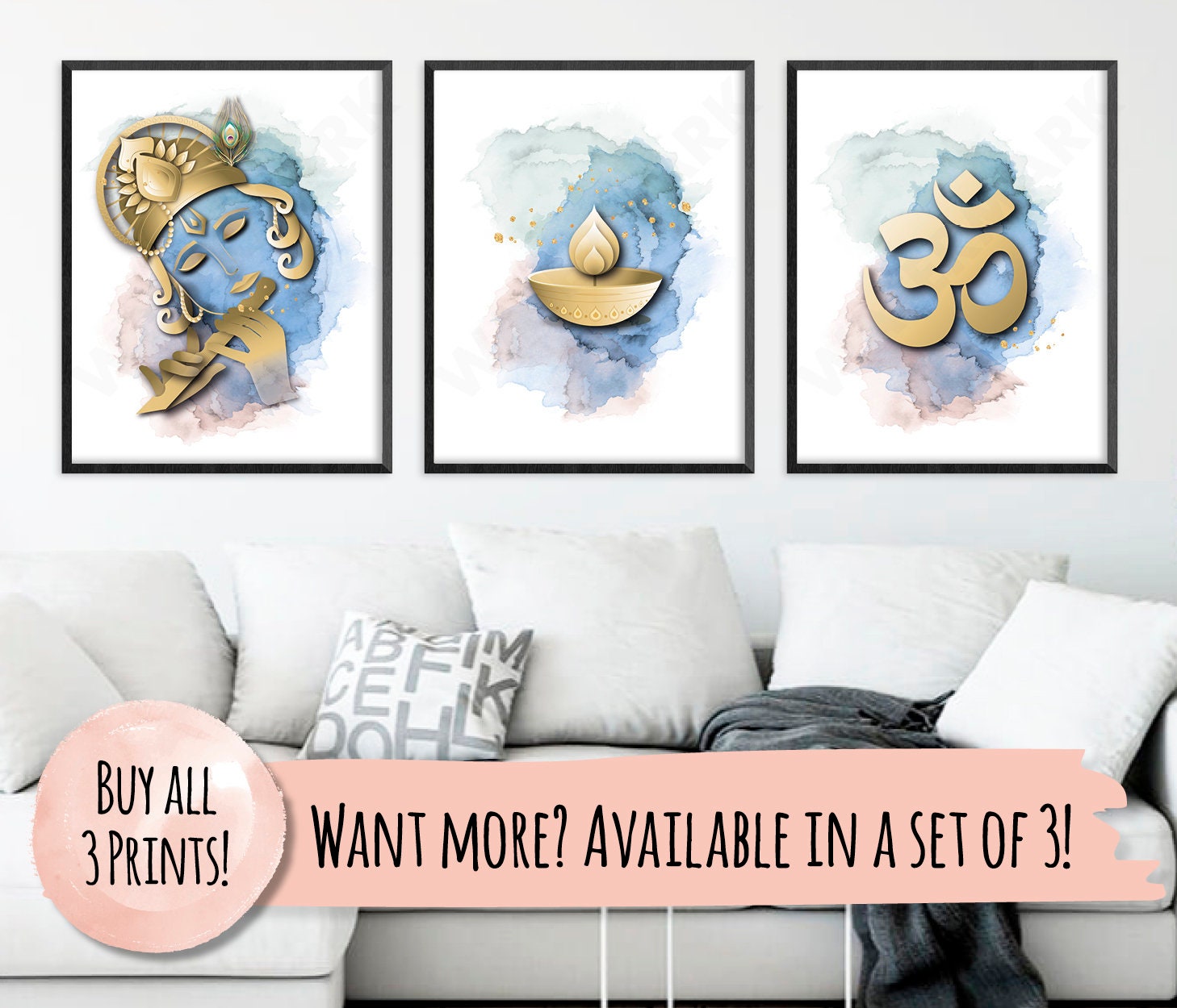 OM Aum Print Indian Wall Art Modern Art OM Print Hindu | Etsy UK