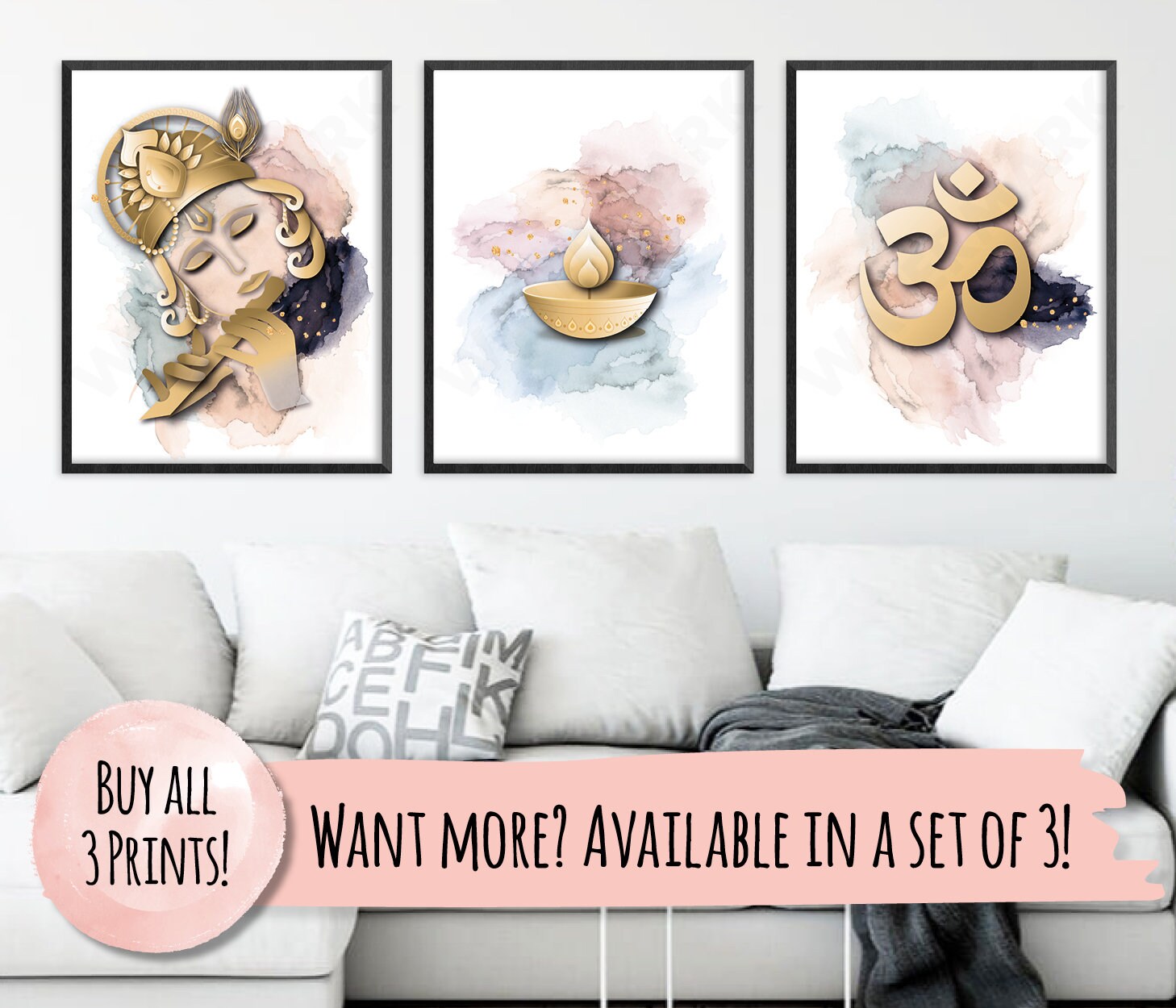 Krishna, Krishna Wall Art, Hare Krishna Print, Lord Krishna, Vasudev ...