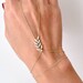 CZ Leaf Hand Chain Bracelet Silver Wrap Bracelet Adjustable - Etsy