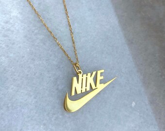 Nike Necklace Gold | Etsy