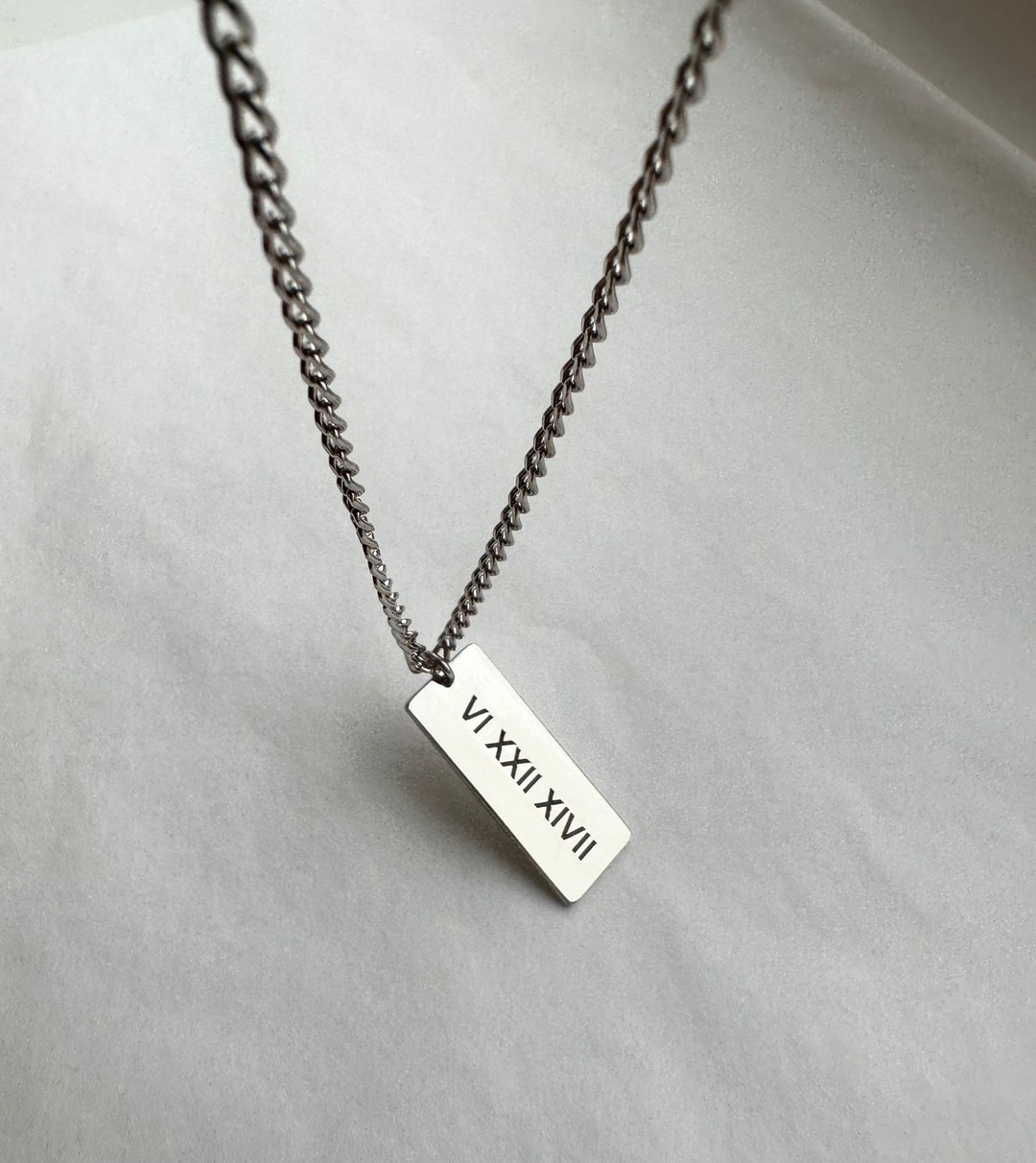 Engraved Custom Necklace For Men Custom Minimal Necklace Couples Jewelry T Personalized