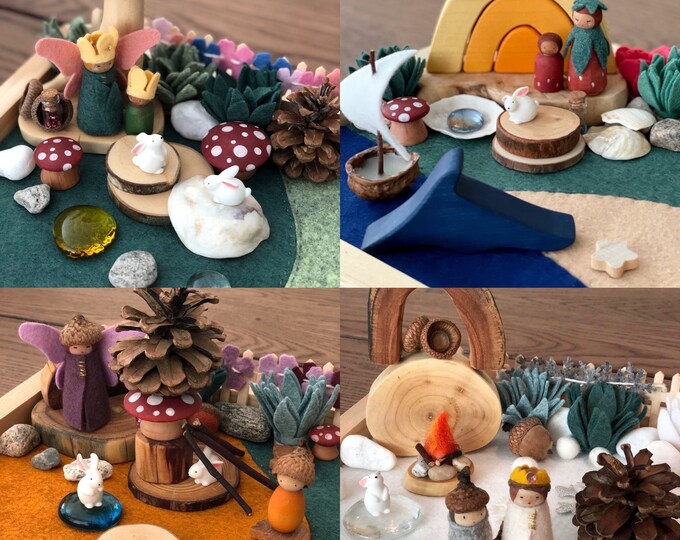 Peg Dolls Fairy Seasons Set Nature Inspired Magical Peg Dolls, Seasonal ...