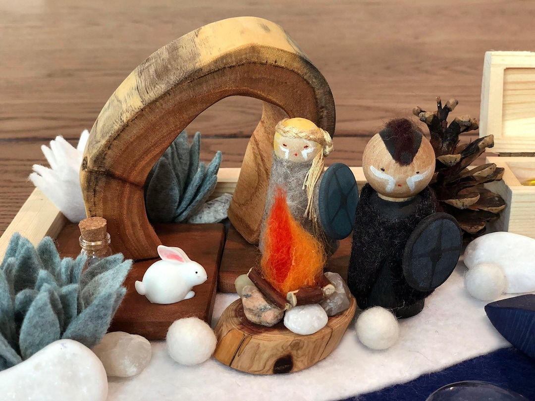Viking Peg Doll Playset Nature Inspired Playscape Viking Fantasy Doll ...