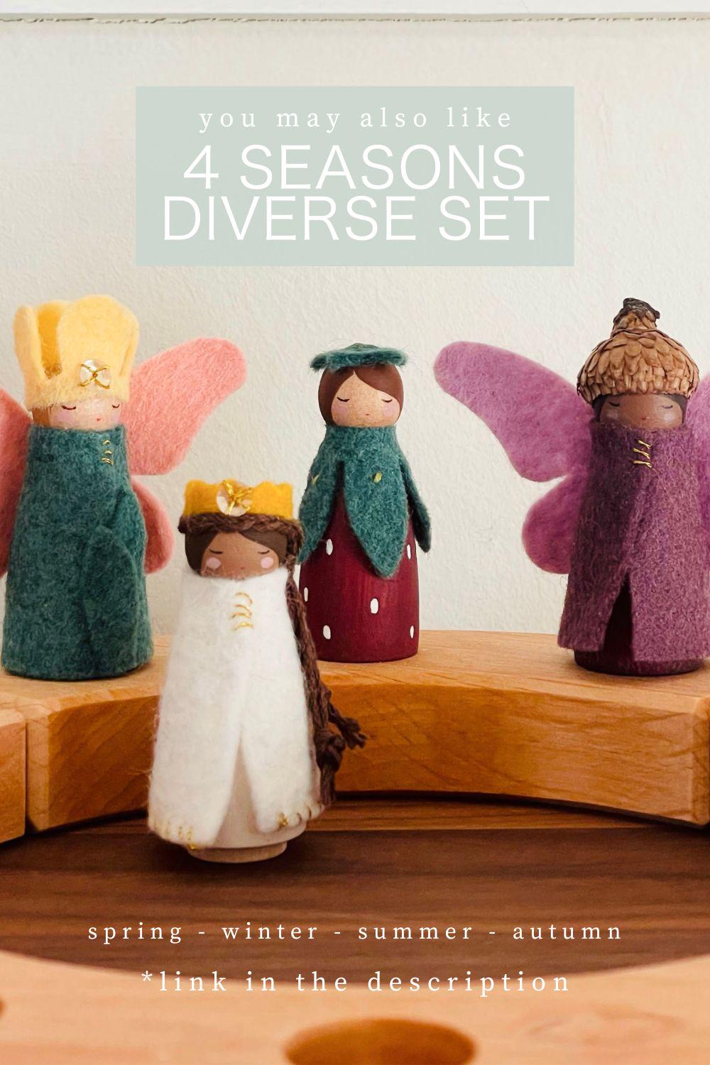 Peg Dolls Fairy Seasons Set Nature Inspired Magical Peg Dolls Seasonal ...