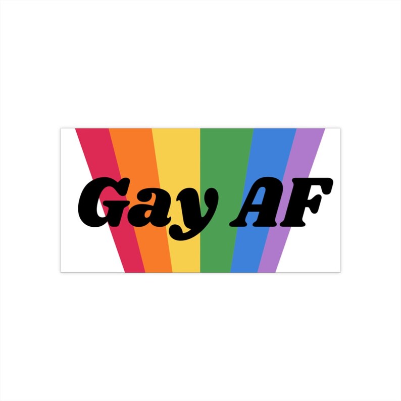 Paper & Party Supplies Paper Gay AF Bumper Sticker Stickers etna.com.pe