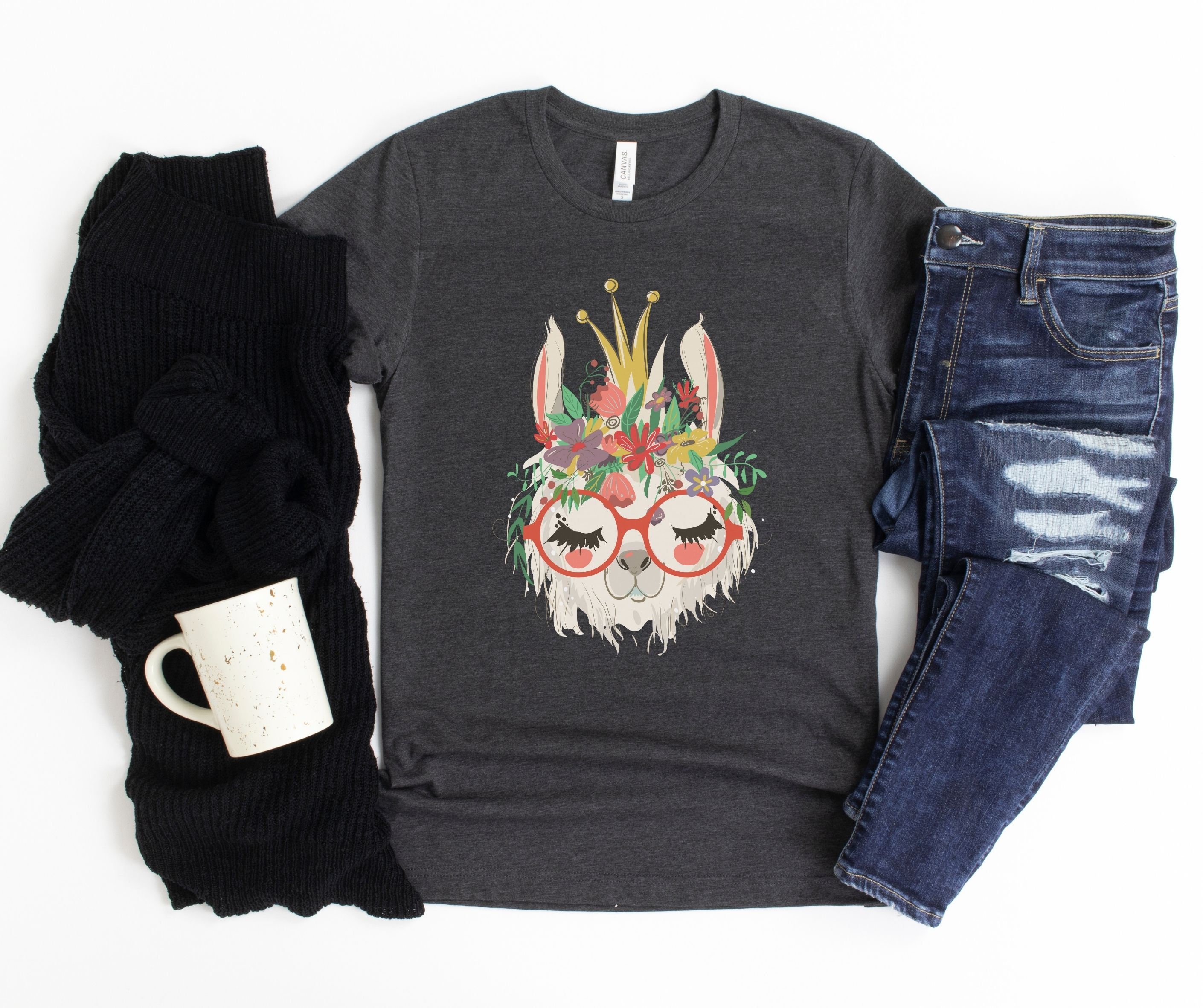 Llama Vintage Retro Alpaca T-shirt Hipster Llama Shirt Llama | Etsy