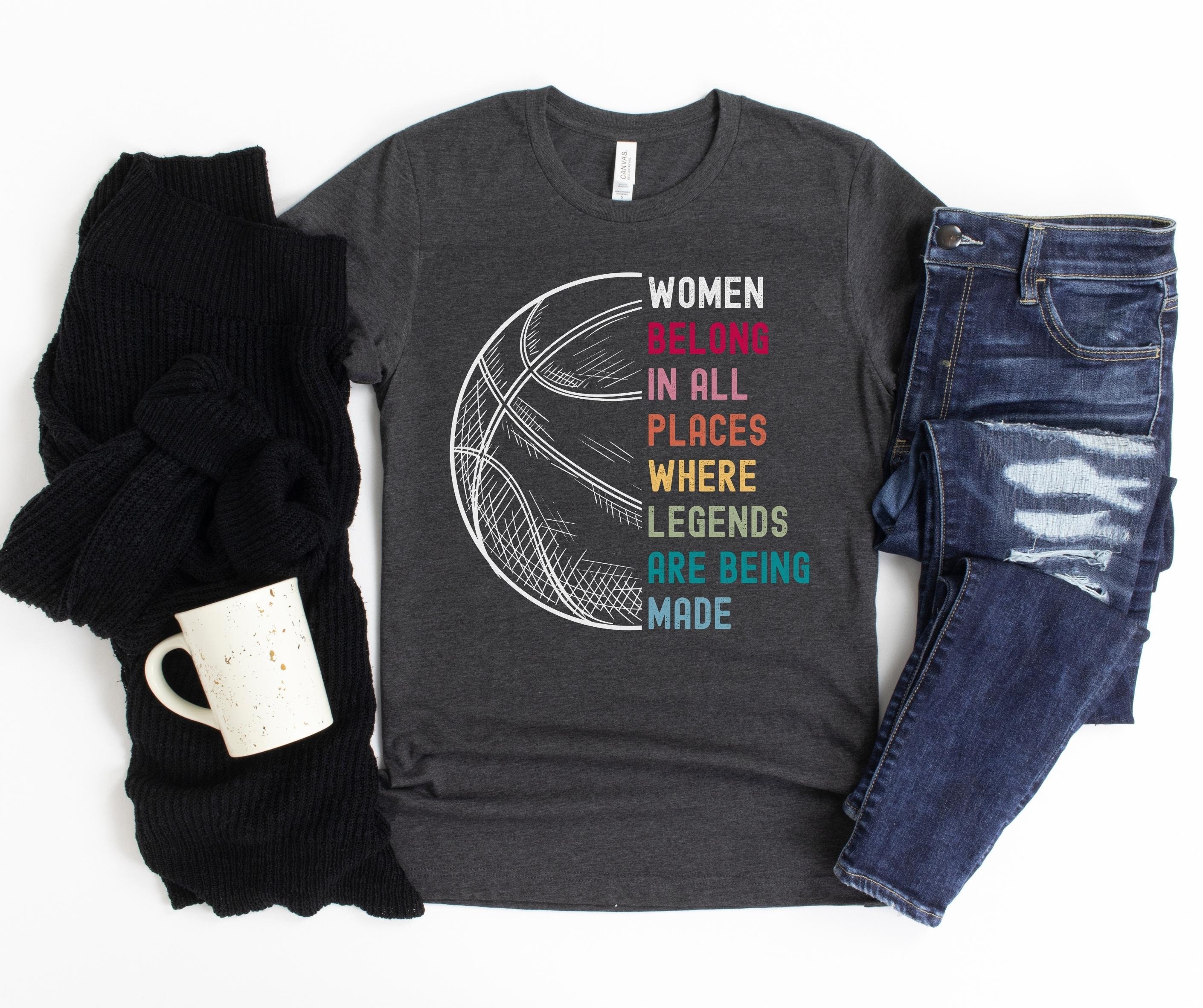 Womens Basketball Shirts Women in Sports Shirt Feminist | Etsy