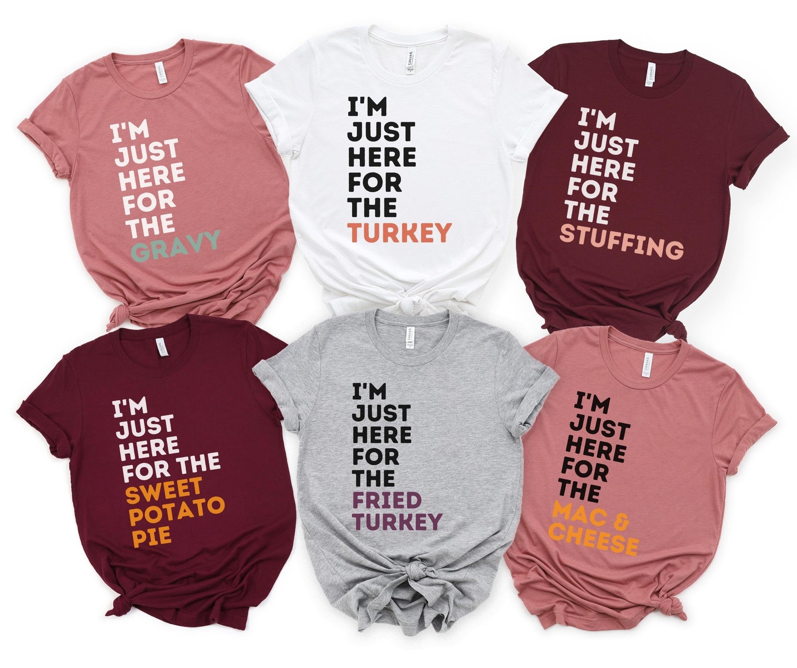 Matching Thanksgiving Shirts Thanksgiving Foods Shirt Funny - Etsy