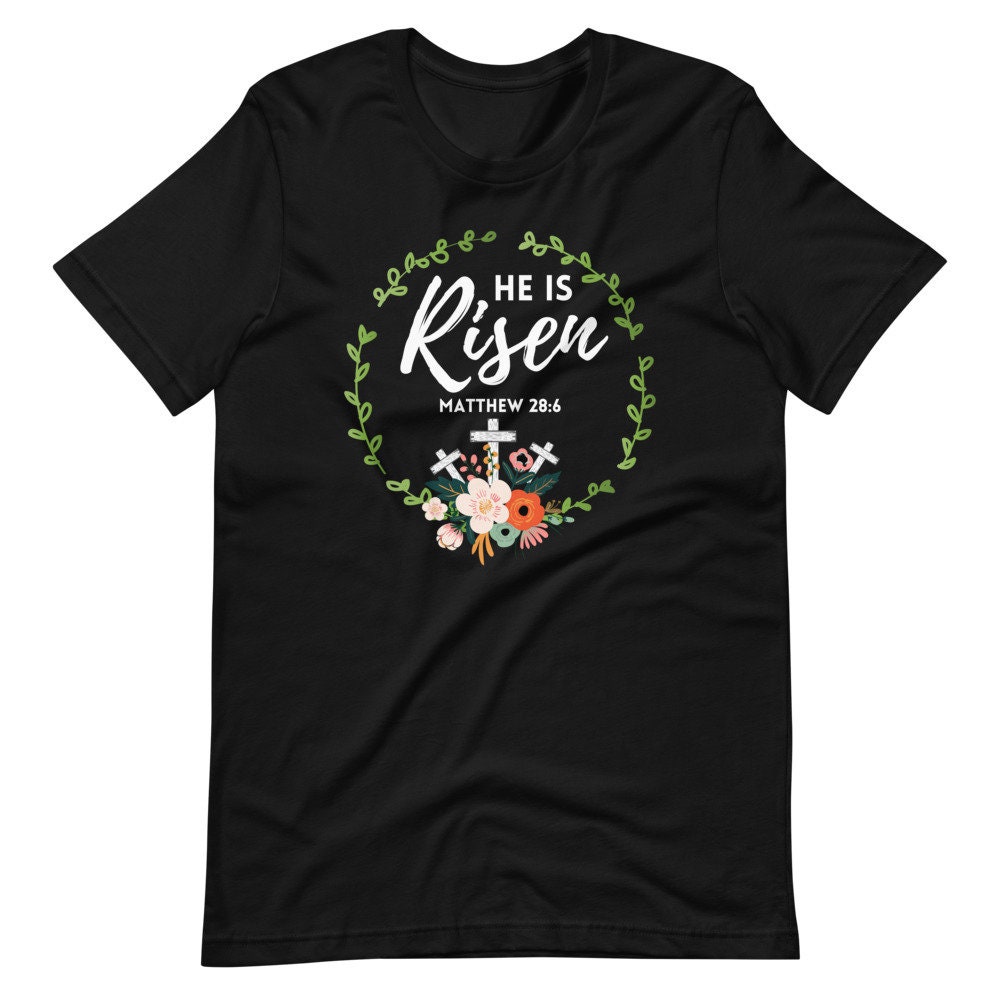 Christian Easter Shirt for Women Easter Sunday Shirt He is - Etsy