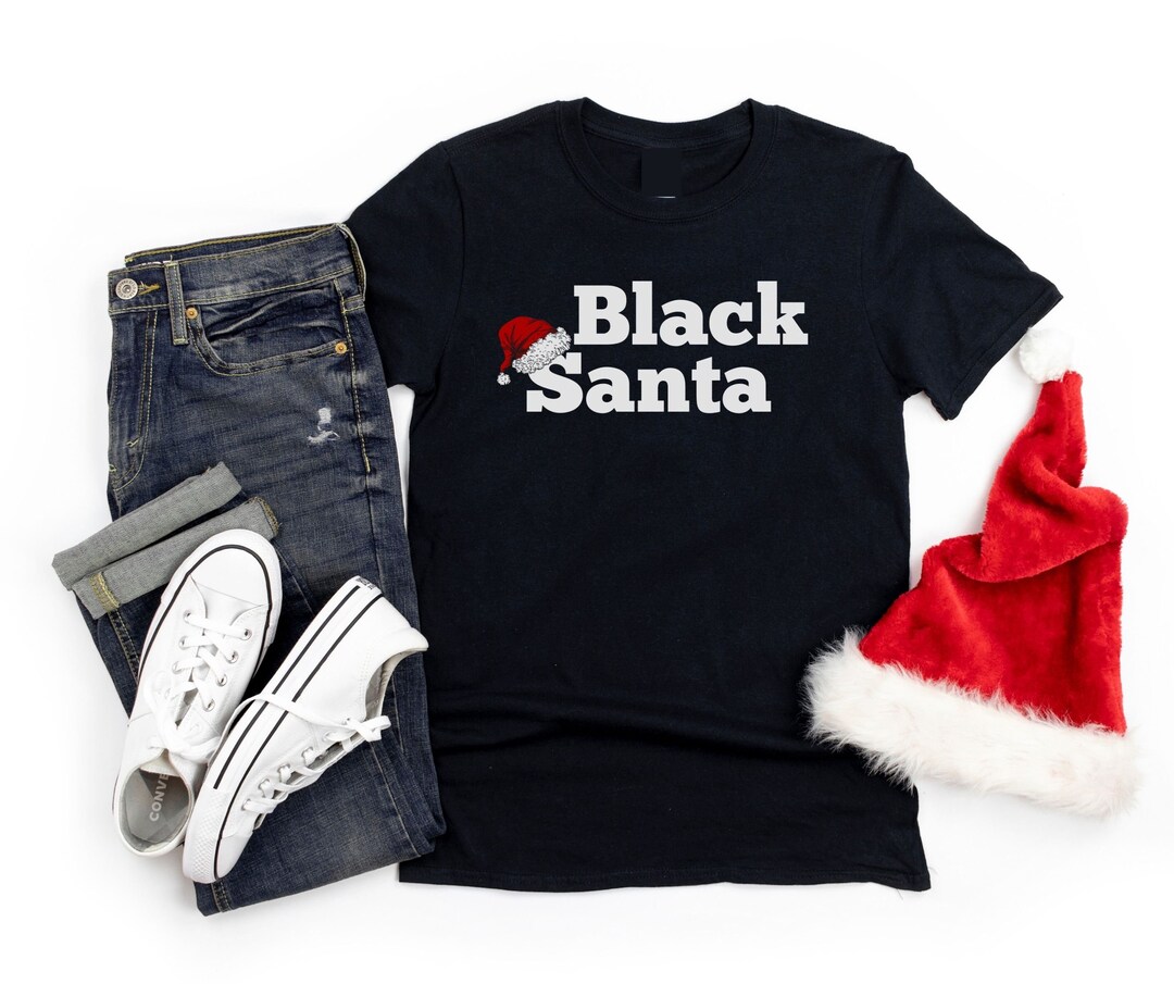 Black Santa Shirt, Christmas Shirt for Black Man, Men's Christmas ...