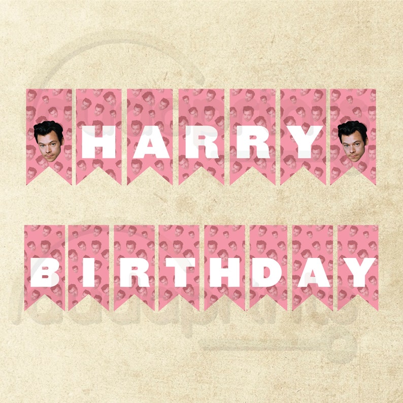 Harry Styles Garland / HARRY BIRTHDAY / Happy Birthday or Aniversary ...