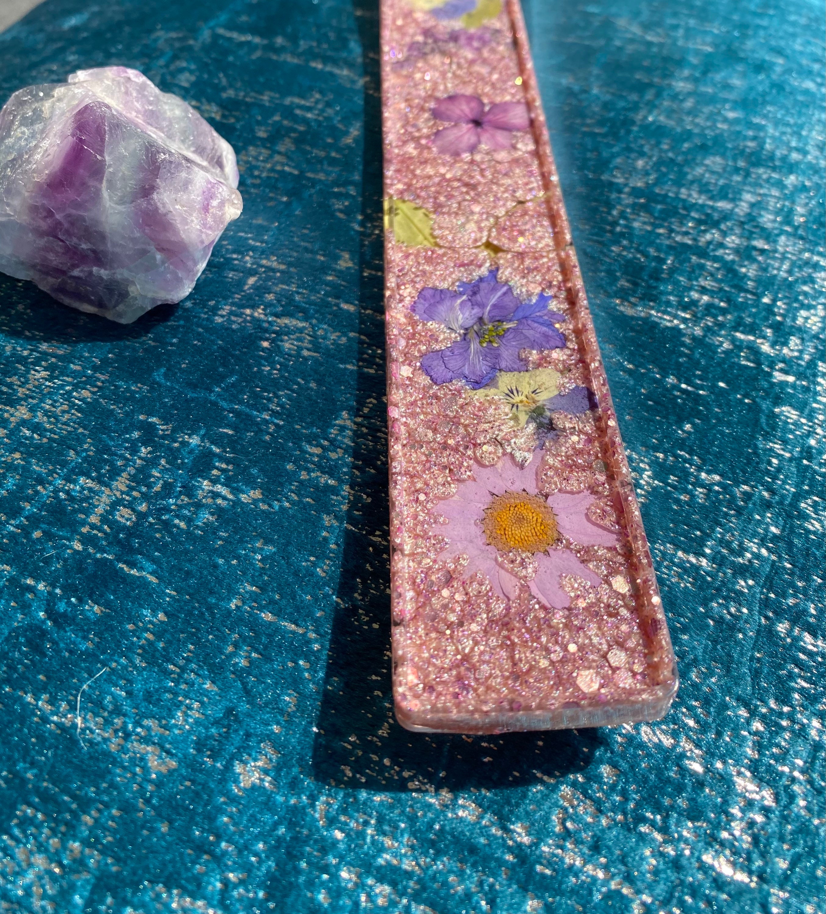 Incense Holder. Pressed Flowers. Incense. Handmade. Art. | Etsy