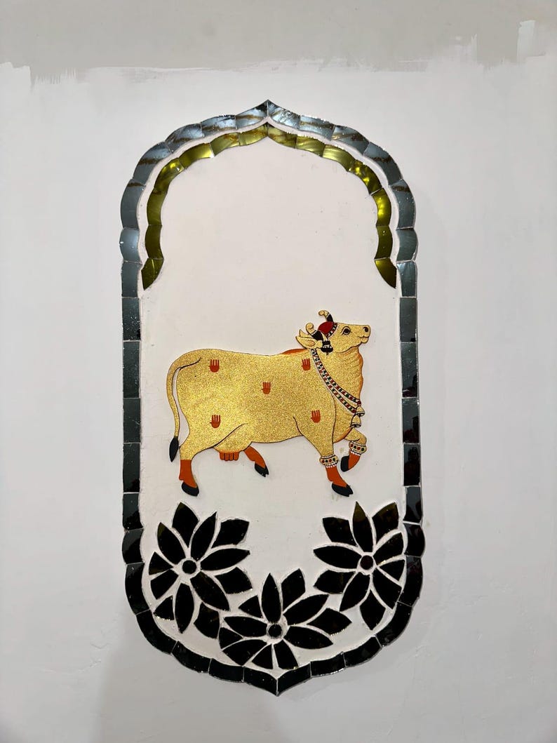 Indian Thikri Glass Art Work Wall Painting for Living Room Decoration ...