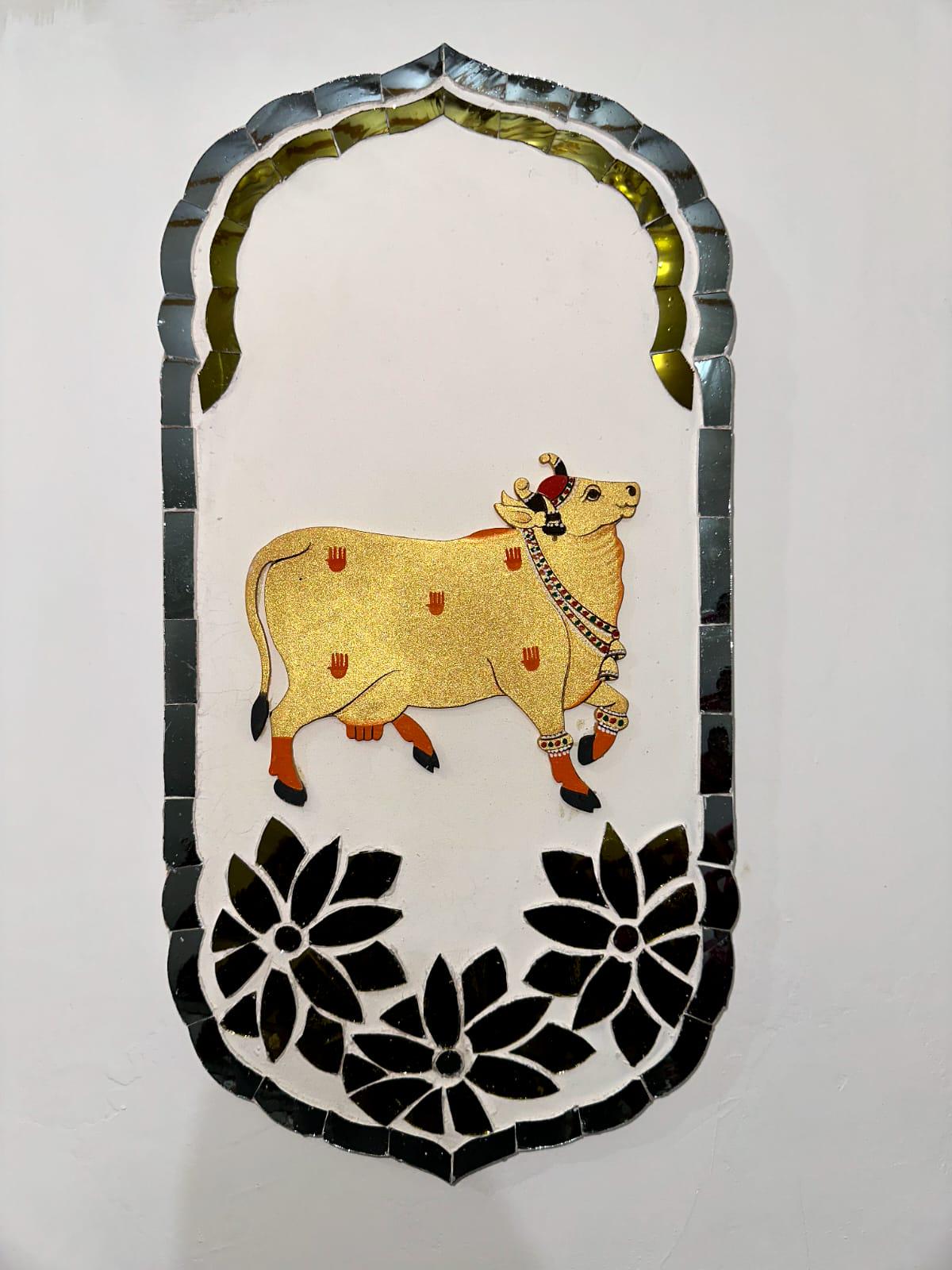 Indian Thikri Glass Art Work Wall Painting for Living Room Decoration ...