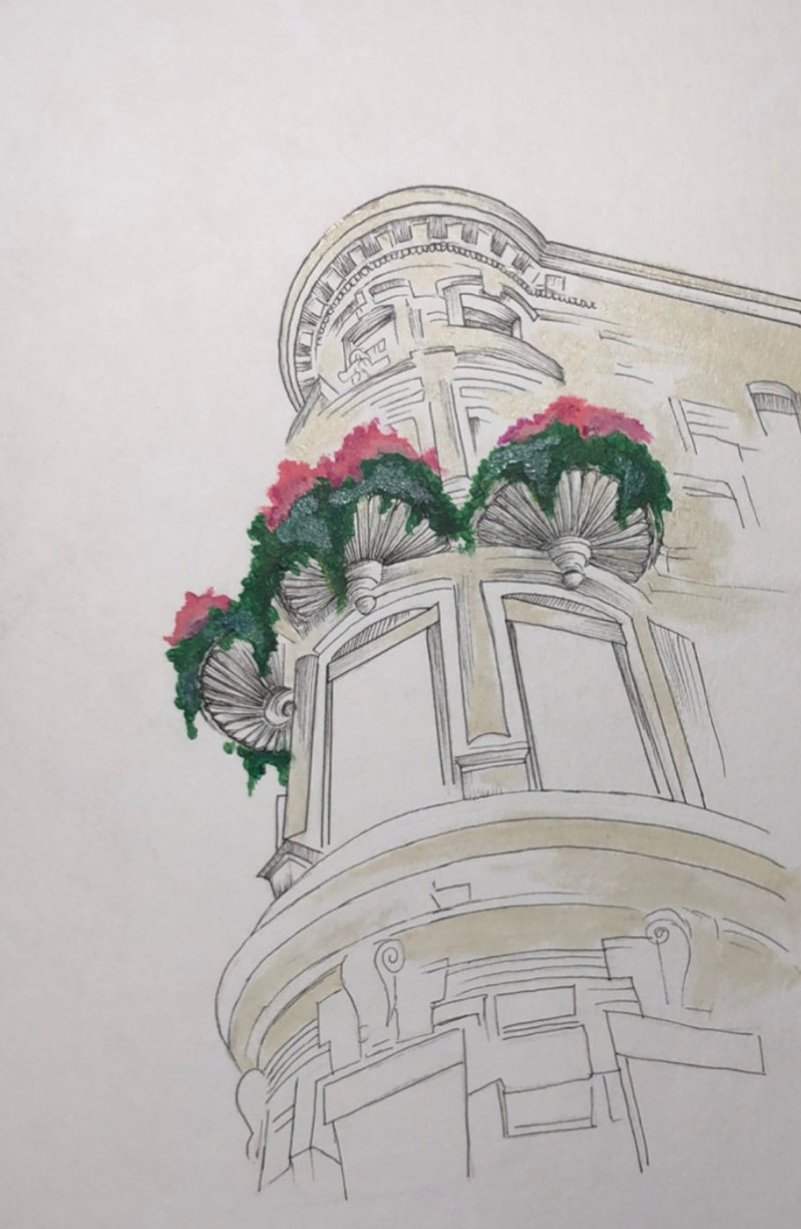 Custom Architectural Pen and Ink Drawing - Etsy