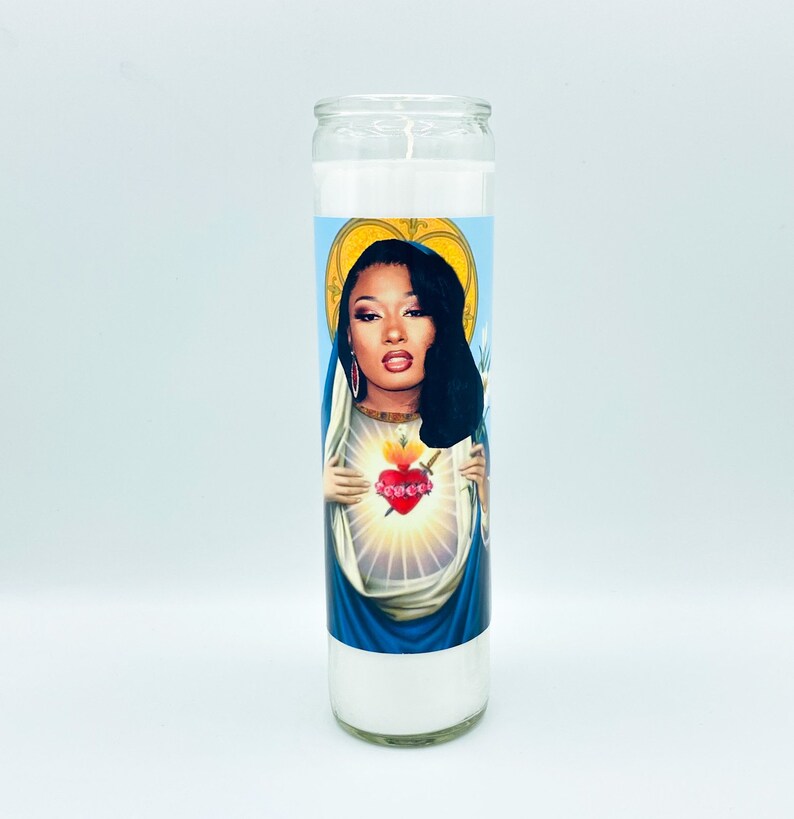 Saint Megan Thee Stallion Candle Label Iconic Icons - Etsy