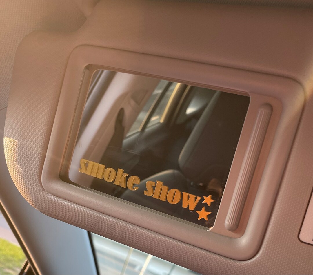 Smoke Show Car Mirror Vinyl Decal: Trendy Car Decor - Etsy