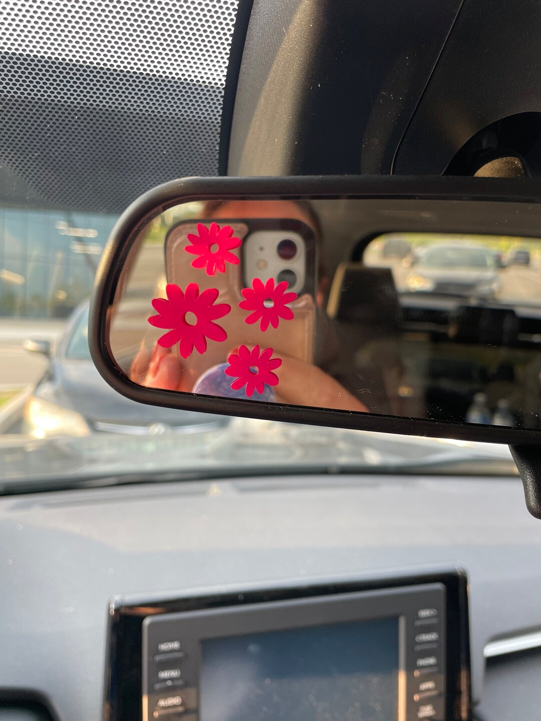 Daisy’s Car Mirror Decal, Rearview Mirror Decal, Cute Car Decal, Daisy ...