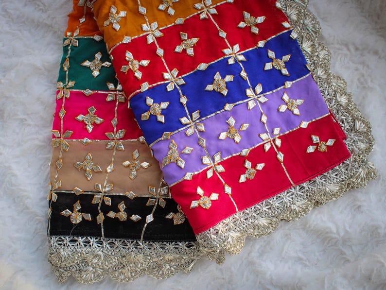 Gota Work Dupatta, Indian Dupatta, Glamour Georgette Dupatta ...