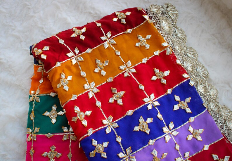 Gota Work Dupatta, Indian Dupatta, Glamour Georgette Dupatta ...
