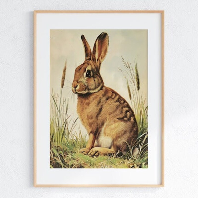 Rabbit Postcard - Etsy