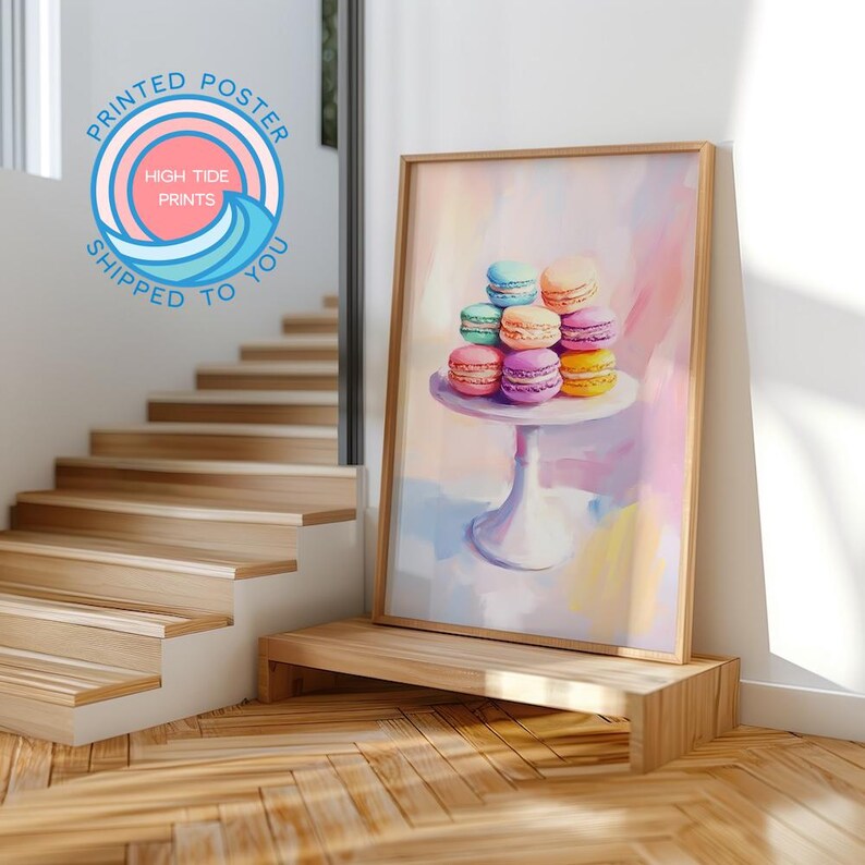 Pastel Macaroon Print: French Bakery Kitchen Art Printed Poster SHIPPED ...