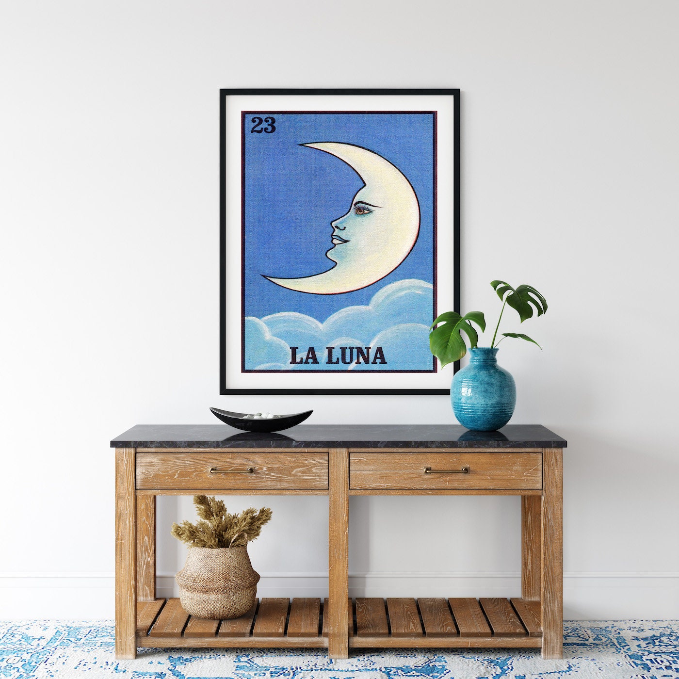 The Moon Poster Blue Moon Pop Art Nursery Walls Printable - Etsy