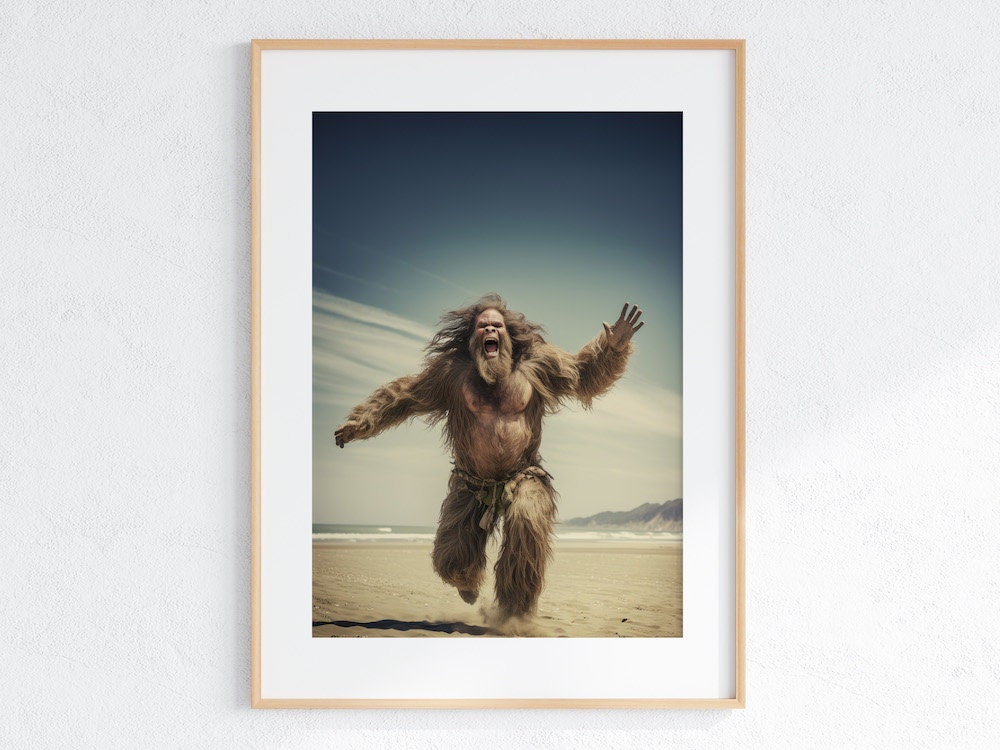 Sasquatch at the Beach, Best Day Ever, Beachy Bigfoot, Halloween Decor ...