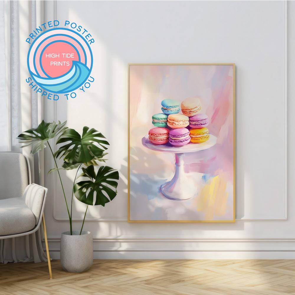 Pastel Macaroon Print: French Bakery Kitchen Art Printed Poster SHIPPED ...
