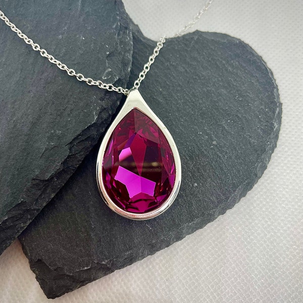 Fuchsia Necklace - Etsy