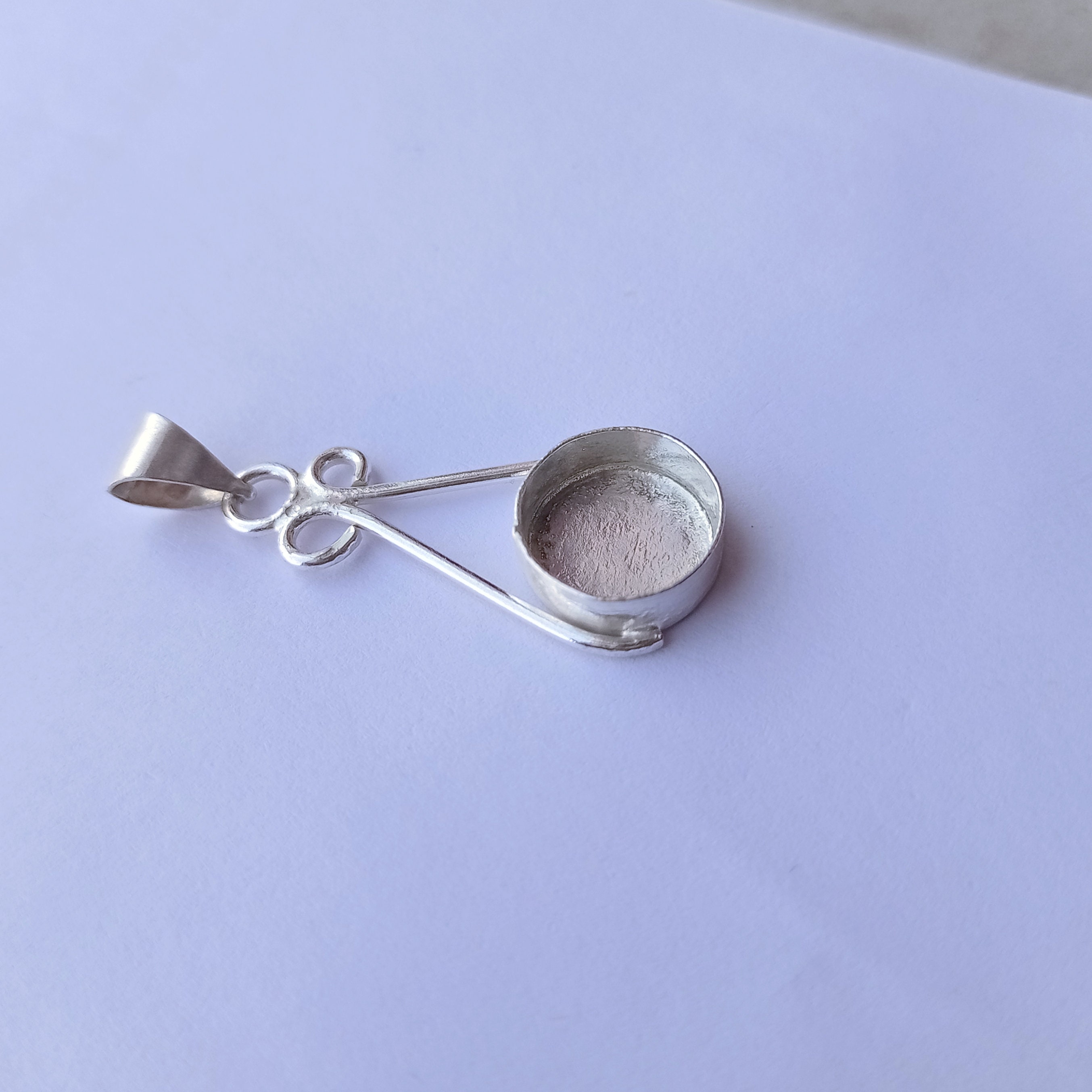 925 Sterling Silver Pendant Pendant Bezel Blanks for Round - Etsy