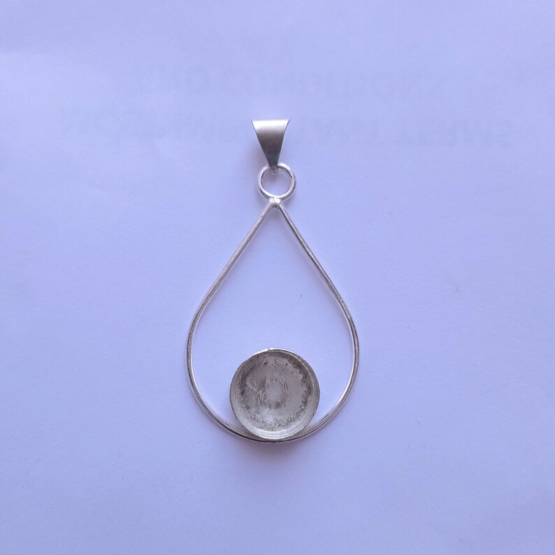 925 Sterling Silver Pendant Pendant Bezel Blanks for Round - Etsy