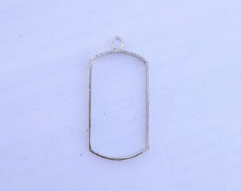 925 Sterling Silver Geomatric Open Back Bezel Blanks for Resin | Etsy