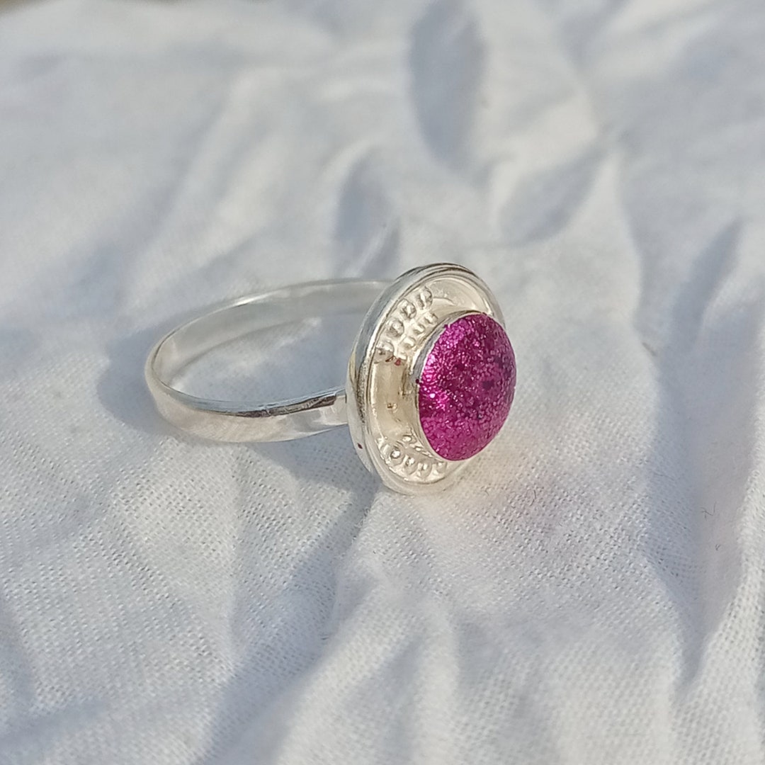 9mm Round Cremation Keepsake Memorial Ring ,resin Cremation Ashes ...