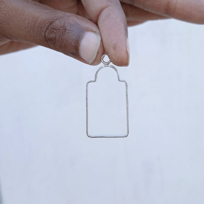 925 Sterling Silver Geomatric Open Back Bezel Blanks for Resin - Etsy