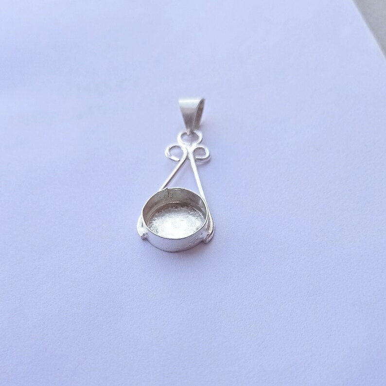 925 Sterling Silver Pendant Pendant Bezel Blanks for Round - Etsy