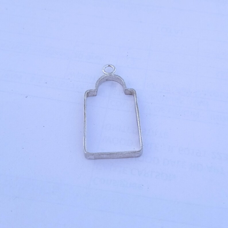925 Sterling Silver Geomatric Open Back Bezel Blanks for Resin - Etsy