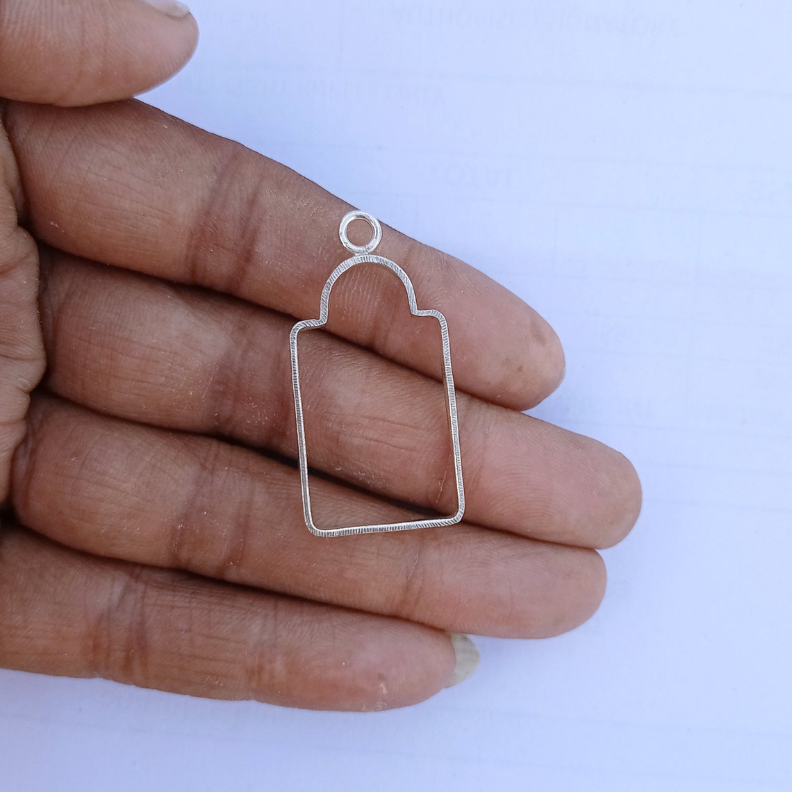 925 Sterling Silver Geomatric Open Back Bezel Blanks for Resin - Etsy