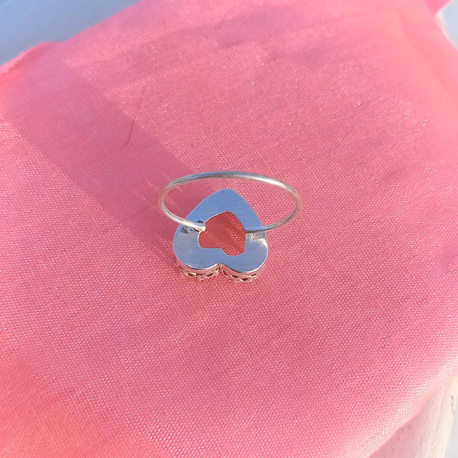 925 Sterling Silver Heart Shape Prong Ring Blank for Heart - Etsy