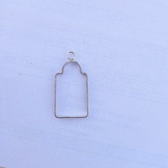 925 Sterling Silver Geomatric Open Back Bezel Blanks for Resin | Etsy