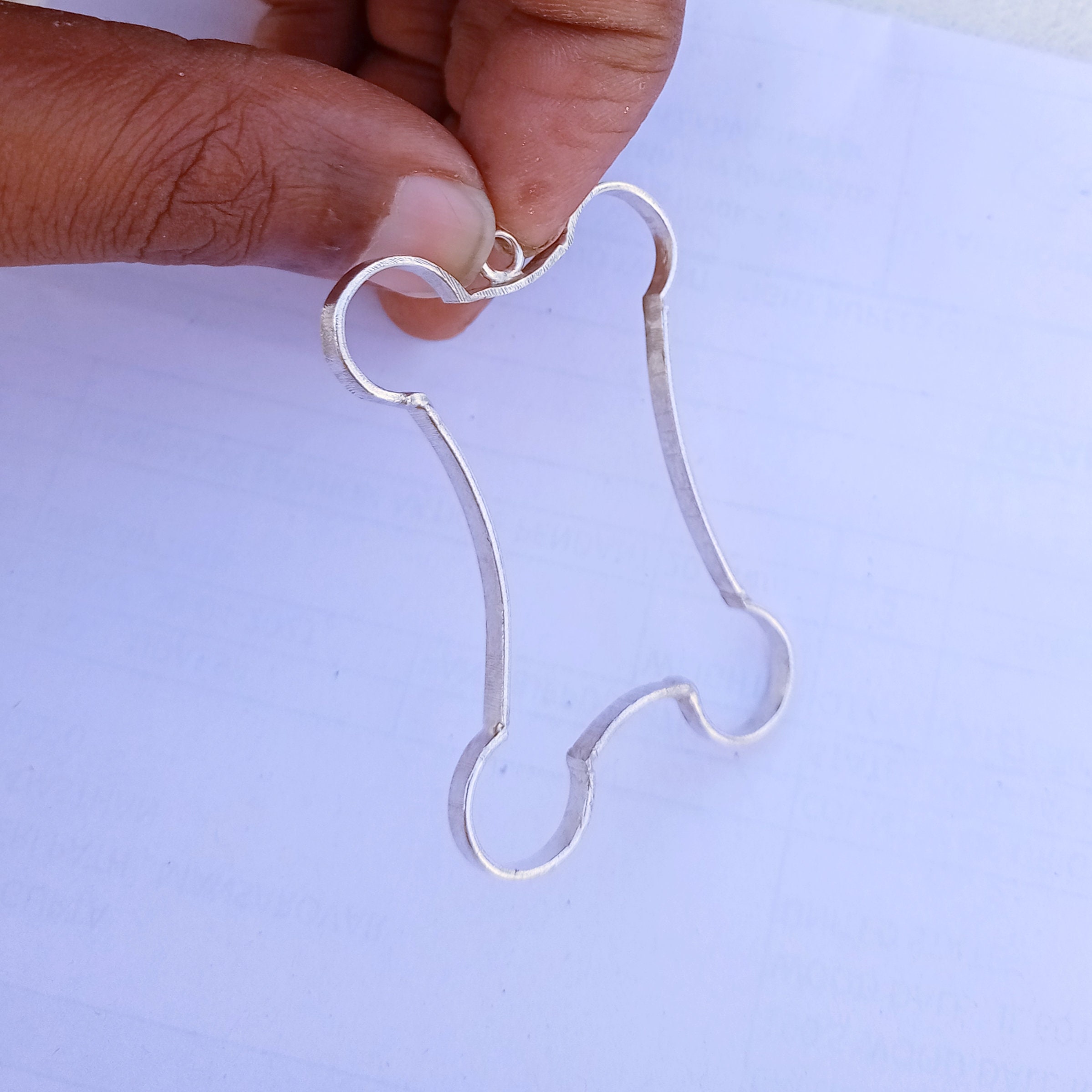 925 Sterling Silver Dog's Bone Shape Open Back Bezel - Etsy UK