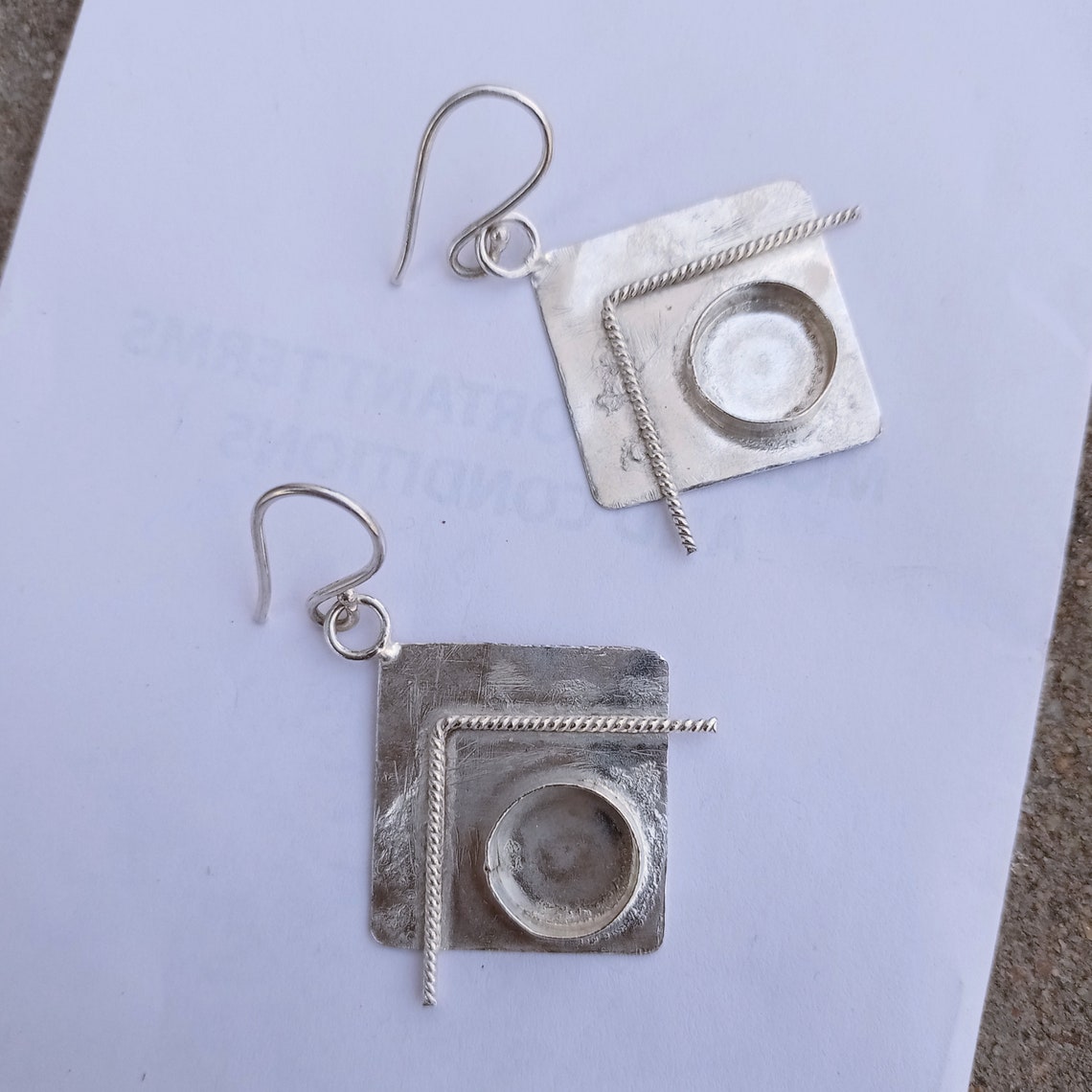 925 Sterling Silber Ohrhänger Rund Ohrring Rohlinge für runde | Etsy