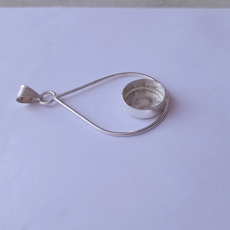 925 Sterling Silver Pendant Pendant Bezel Blanks for Round - Etsy